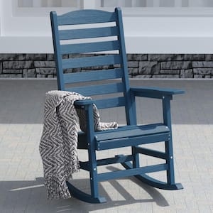 OrangeOne Grant Navy Blue Poly All Weather Resistant Plastic Adirondack ...