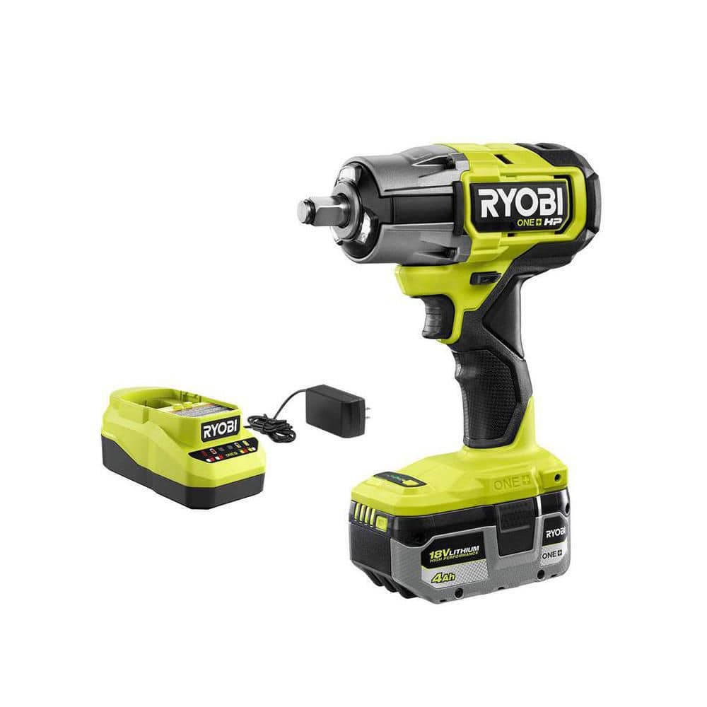 RYOBI ONE+ HP 18V Brushless Cordless 4-Mode 1/2 in. Impact Wrench Kit w ...