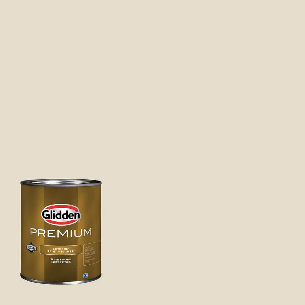 Glidden Premium 1 qt. Fossil Stone PPG1102-2 Flat Exterior Latex Paint PPG1102-2PX-04F - The ...
