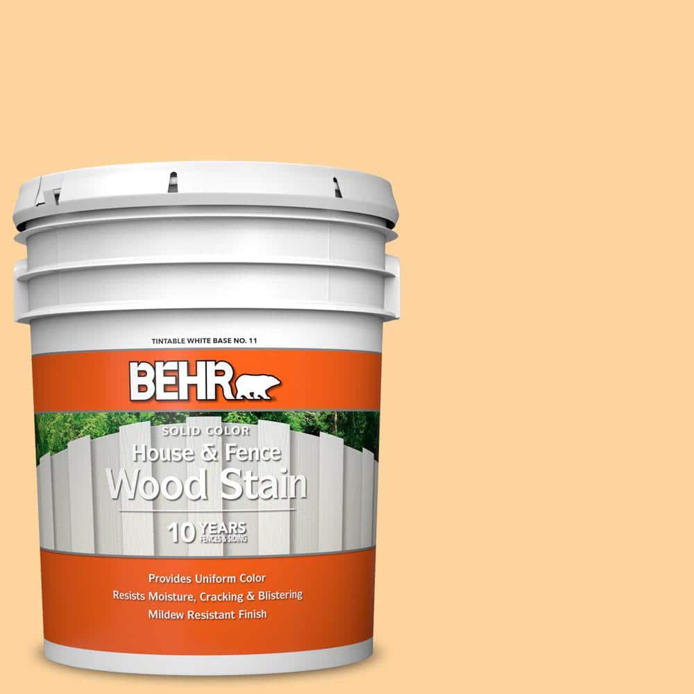 BEHR 5 gal. #P240-3 Mango Nectar Solid Color House and Fence Exterior ...