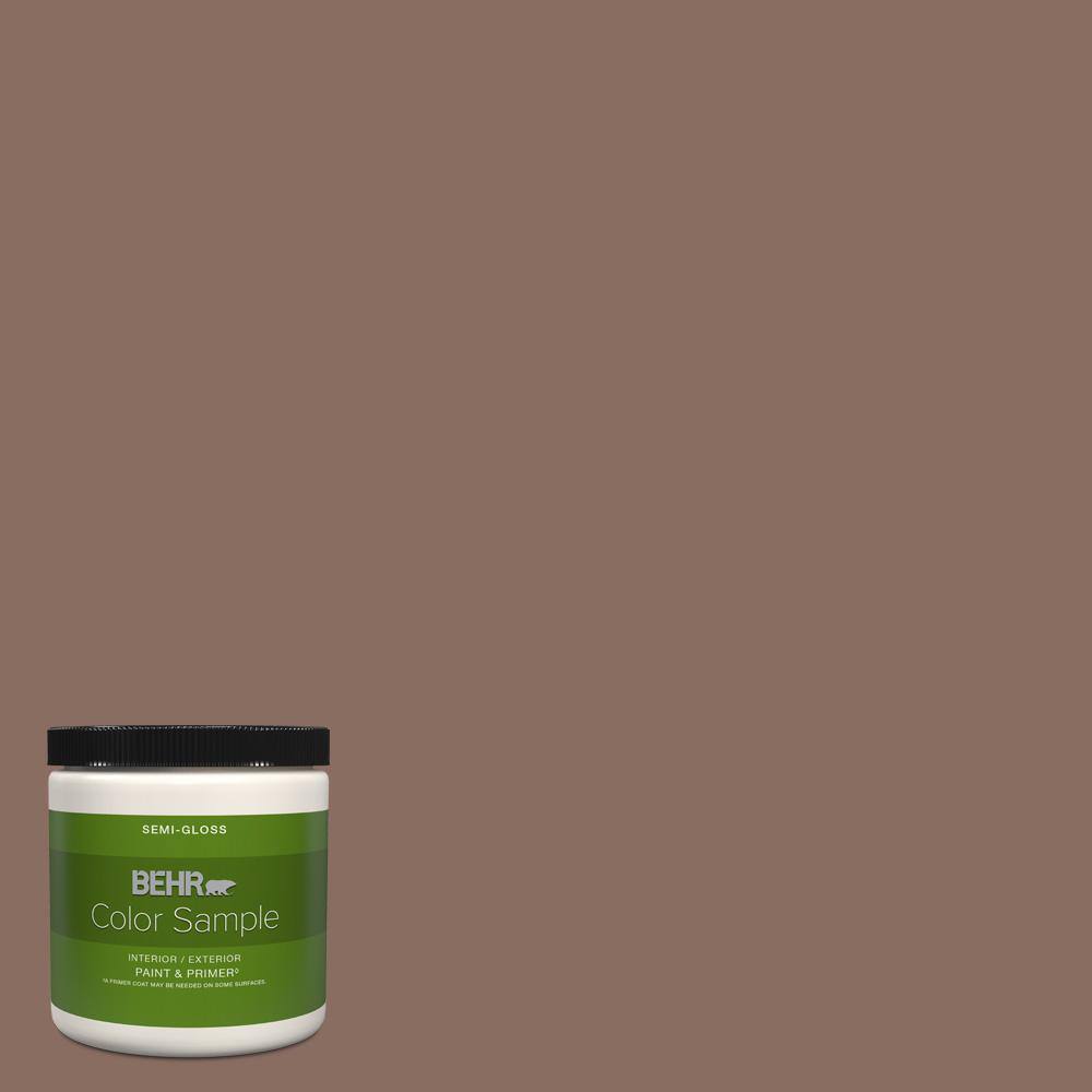 BEHR PREMIUM PLUS 8 oz. #N150-5 French Truffle Semi-Gloss Interior ...