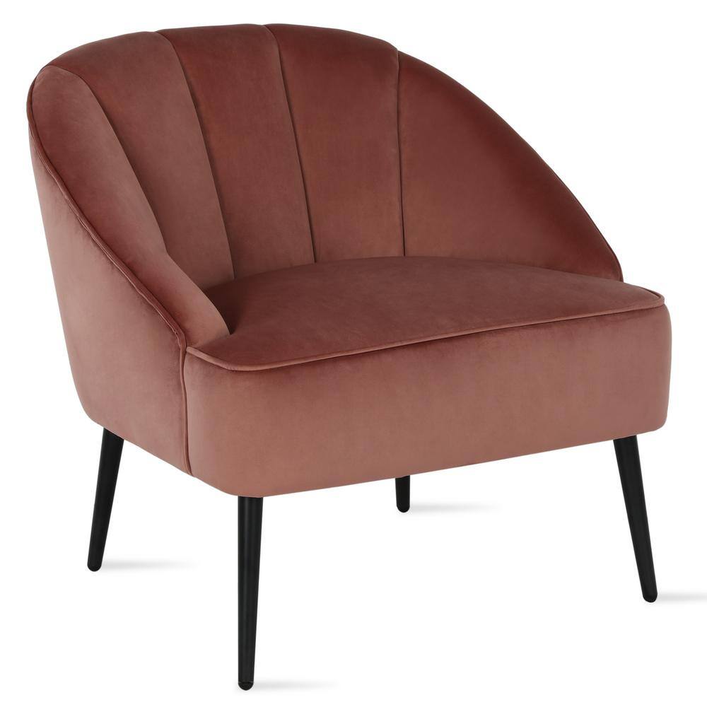 Dorel Living Cade Rose Channel Back Accent Chair FH8610-R - The Home Depot