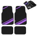FH Group 4-Piece Purple Universal Carpet Floor Mat Liners with Colored ...