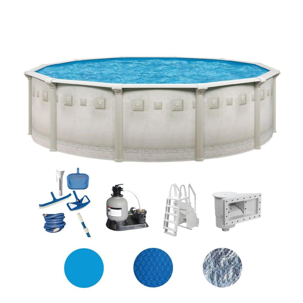 AQUARIAN Palisades 30 ft. Round 52 in. Deep Above Ground Hard Sided ...