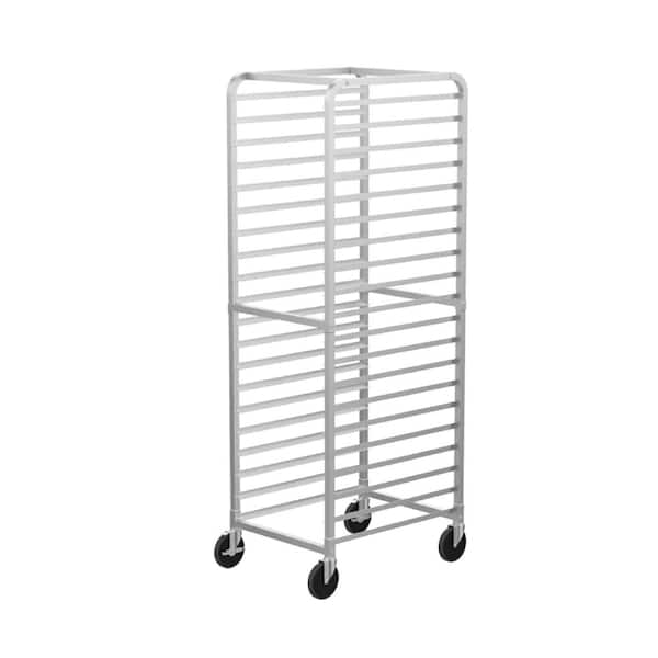 Karl home 20-Tier 26 in. Wide Bakery Rack Stainless Steel Bun Pan Sheet ...