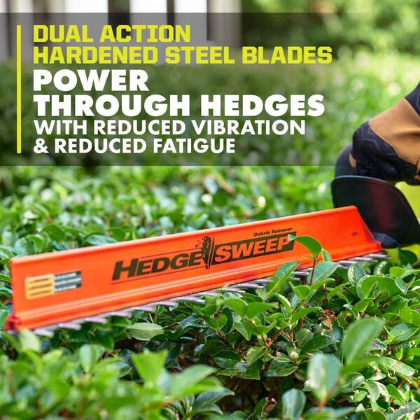RYOBI 40V 24 in. Cordless Battery Hedge Trimmer with Debris Collector ...