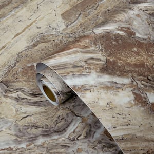 Reviews for Vintage Brown Wood Grain Peel and Stick Wallpaper Roll ...