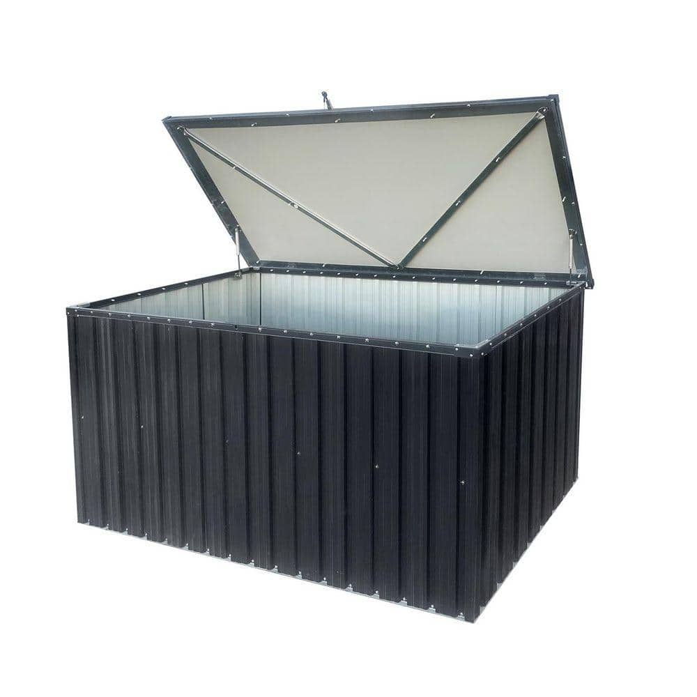 Reviews for Otryad 215 gal. Black Metal Deck Box, Waterproof Lockable ...