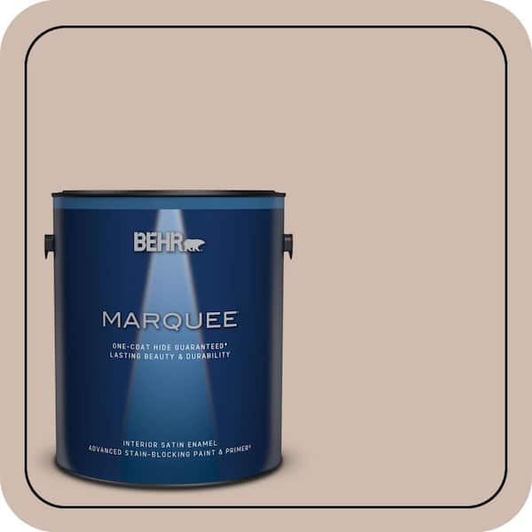 BEHR MARQUEE 1 gal. #N190-3 Windrift Beige Satin Enamel Interior Paint ...