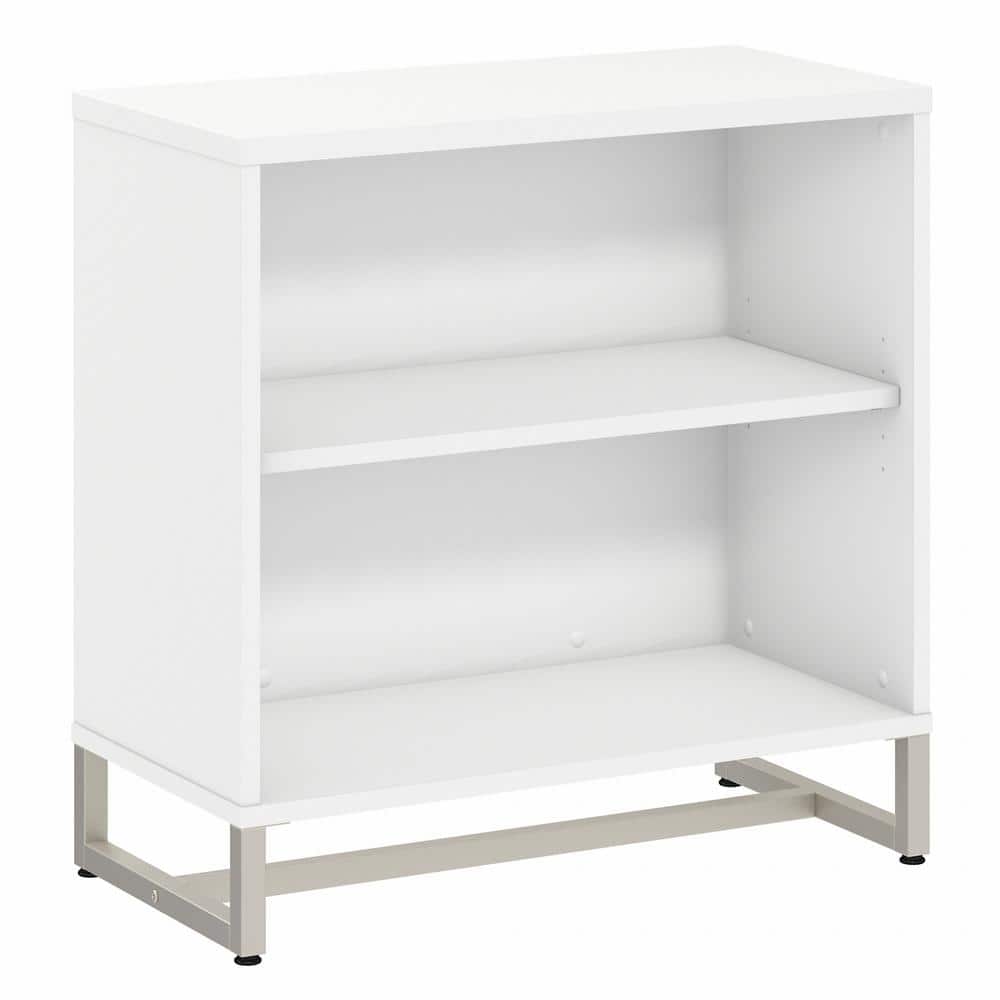 Bush Furniture Method 30 in. Wide White 2 Shelf Bookcase Cabinet ...