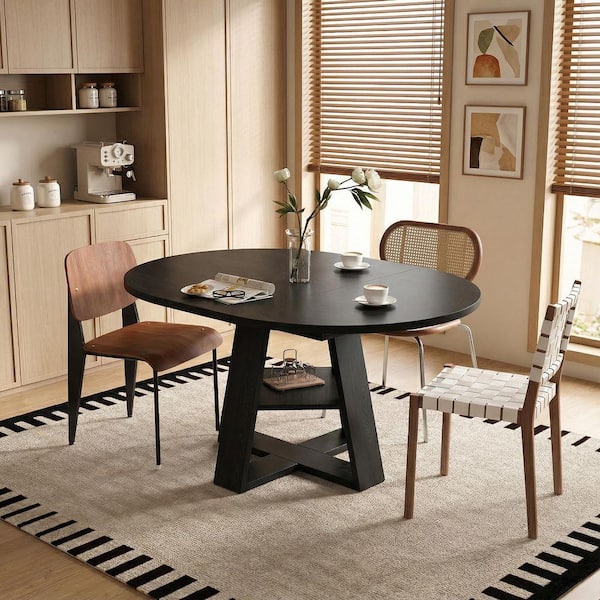 Reviews for Bestier Modern Black Manufactured Wood 47 in. Cross Legs ...