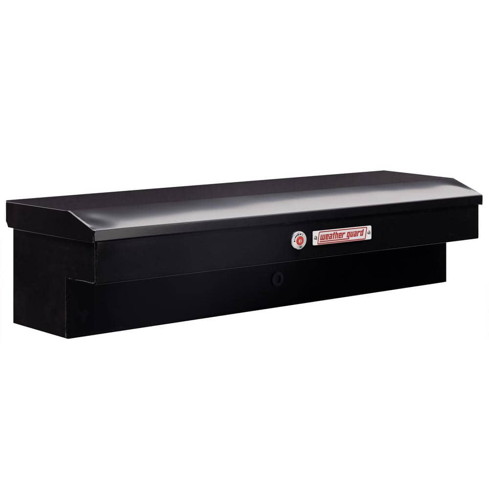 Weather Guard 56 in. Gloss Black Steel Lo-Side Truck Tool Box 175-5-04 ...