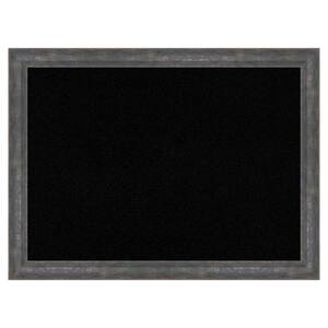 Amanti Art Angled Silver Wood Framed Black Corkboard 33 in. x 15 in ...