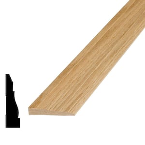 Alexandria Moulding 1/2 in. x 2-1/4 in. x 84 in. Oak Wood Colonial ...