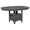 Coaster Lavon Oval Medium Gray Wood Top 4-Legs Dining Table with ...