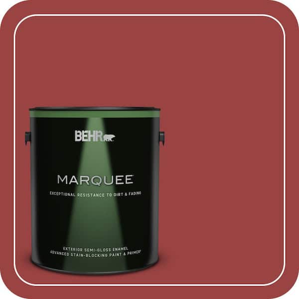 BEHR MARQUEE 1 gal. #MQ1-10 Red My Mind Semi-Gloss Enamel Exterior ...