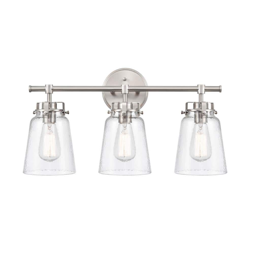 Millennium Lighting Amberose 23 in. 3-Light Brushed Nickel Vanity Light ...