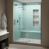 Aston Coraline XL 68 - 72 in. x 80 in. Frameless Sliding Shower Door with StarCast Clear Glass ...