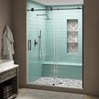 Aston Coraline XL 68 - 72 in. x 80 in. Frameless Sliding Shower Door with StarCast Clear Glass ...
