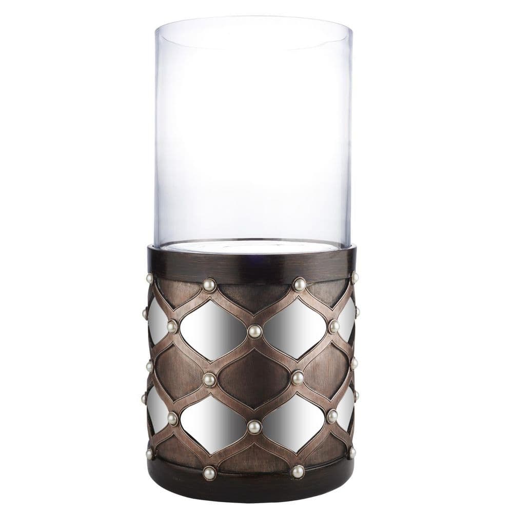 HomeRoots Bronze Resin Hurricane Single-Pack 2000468842 - The Home Depot