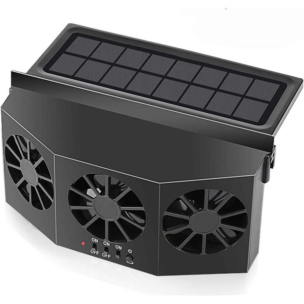 KIWDZFU Solar-Powered Car Window Exhaust Fan for Enhanced Vehicle ...