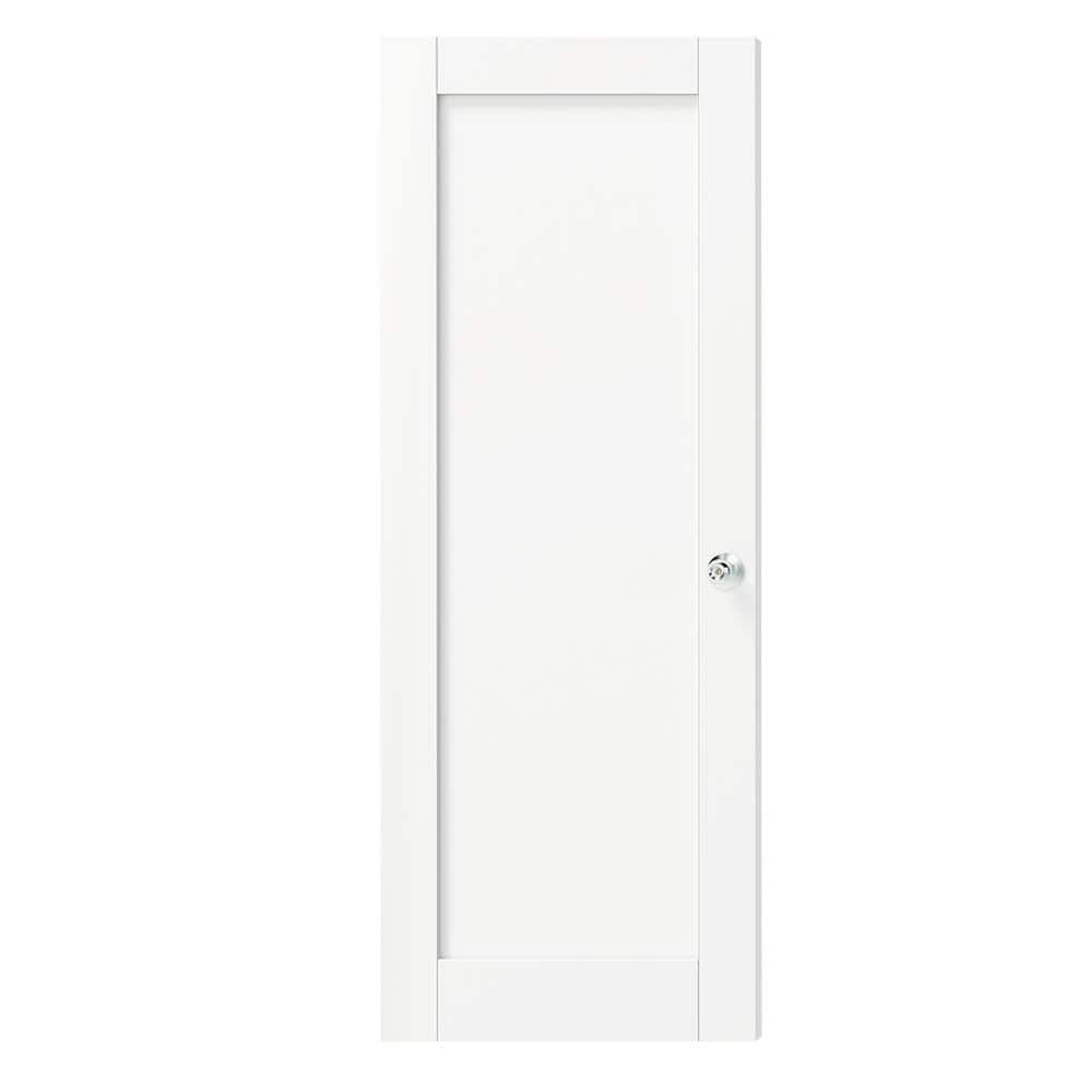 TENONER 28 in. x 80 in. Solid Wood and MDF, Pre-Assembled, White Primed ...