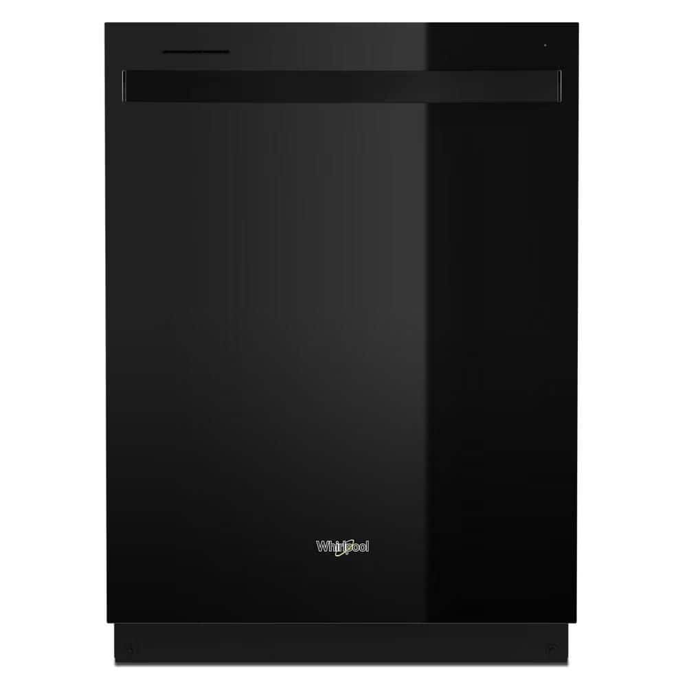 Whirlpool 24 in. Hidden Control Built-In Tall Tub Dishwasher in Black ...