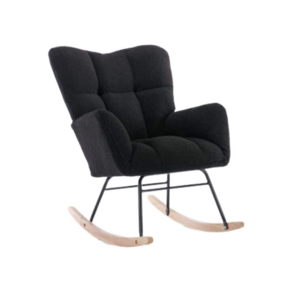 Dracelo Series Frame Black Outdoor Rocking Chair GT-231 - The Home Depot