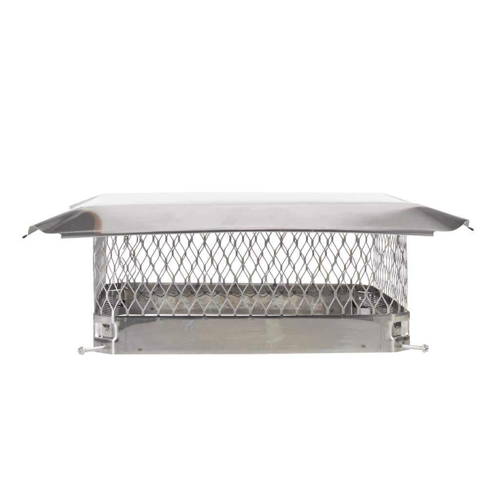 HY-C 18 in. x 18 in. Bolt-On Single Flue Chimney Cap in Stainless Steel ...