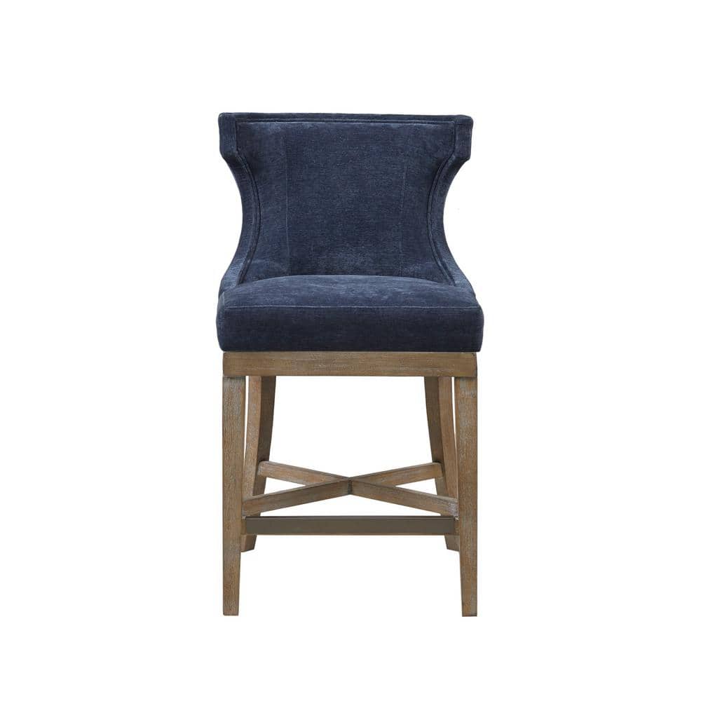 Madison Park Fillmore 25.25 in. Navy Wood Counter Stool MP104-1153 ...