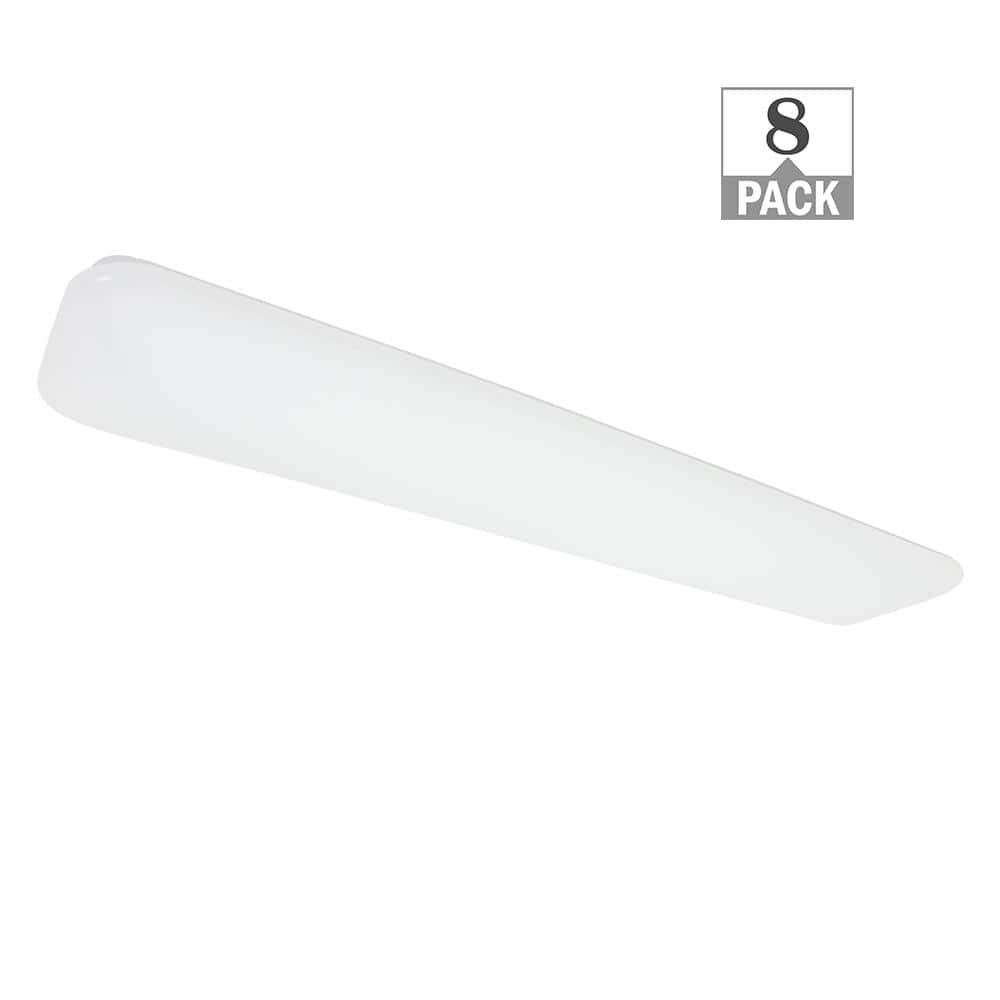 ETI LIGHTING 4 ft. x 10 in. Traditional White LED Flush Mount Ceiling ...