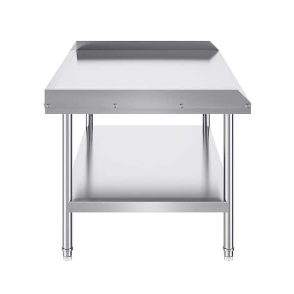 SVOPES 30 x 48 x 26 in. Stainless Steel Work Table, Adjustable Height ...