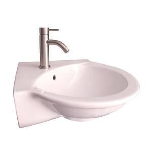 Barclay Products Evolution Corner Pedestal Combo Bathroom Sink in ...