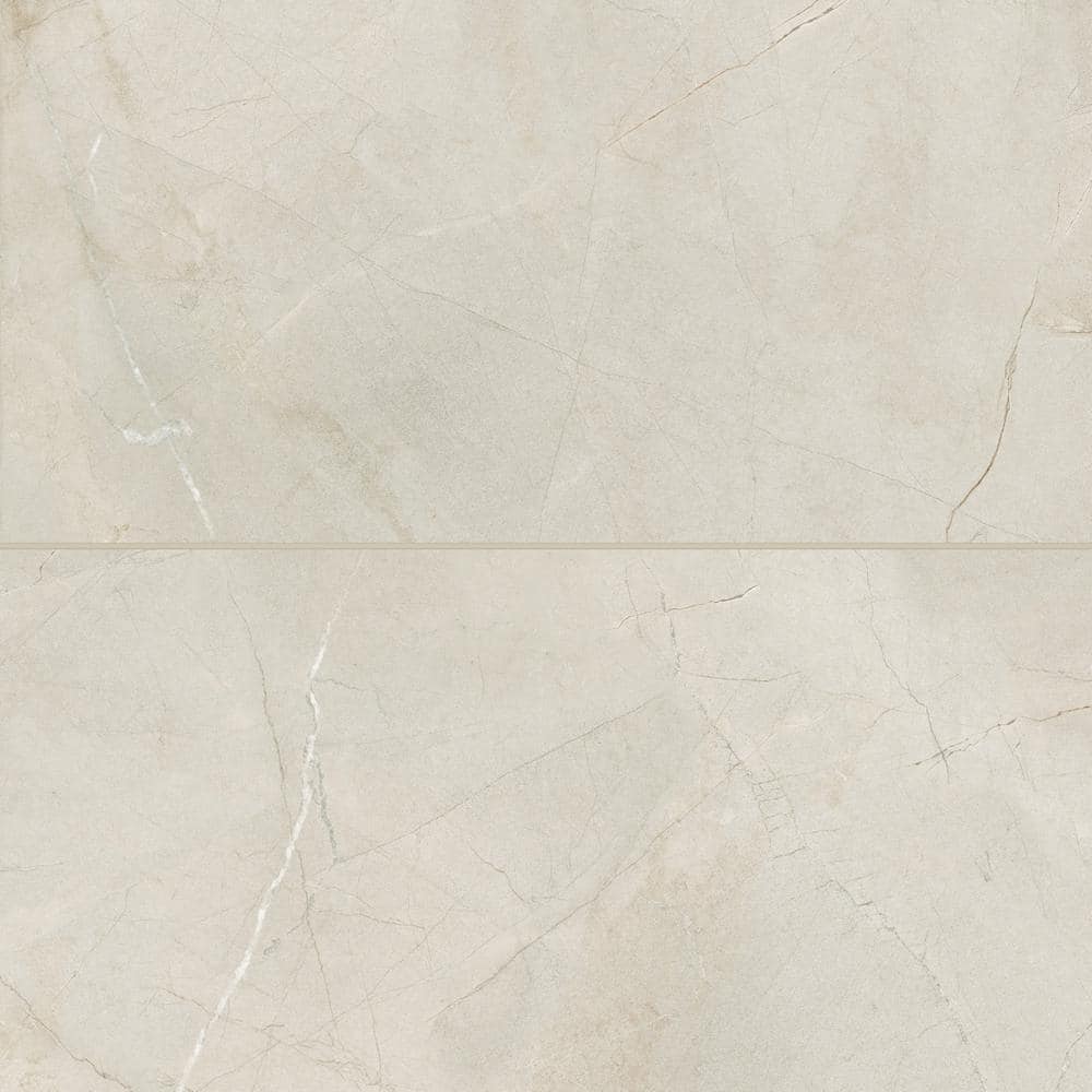 Bedrosians Crema Marfil 24 in. x 48 in. Polished Crema Marfil Porcelain ...