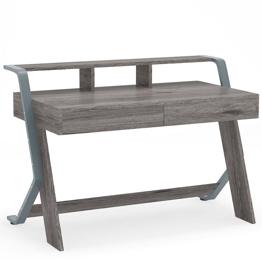 TRIBESIGNS WAY TO ORIGIN Abend 47 in. Retangular Oak Gray 2 Drawer ...