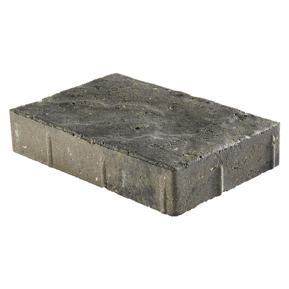Pavestone Taverna Rec 12 in. x 8 in. x 2 in. Antique Pewter Concrete ...