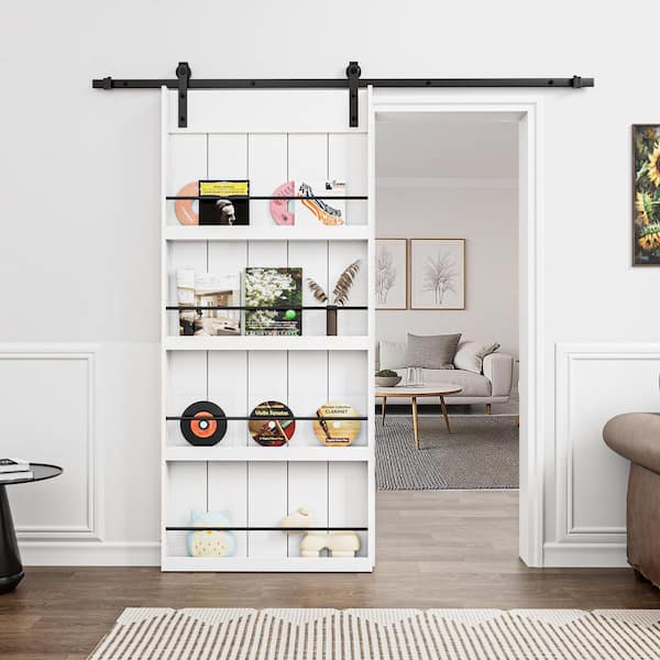 ARK DESIGN 36 in. x 84 in. White Primed Composite MDF Storage Style ...