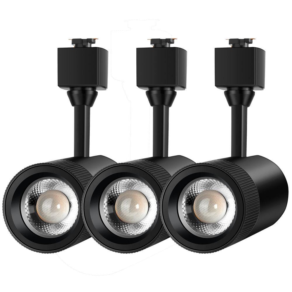 FLSNT J-Type Black Integrated LED Linear Track Lighting, Cylinder Track ...