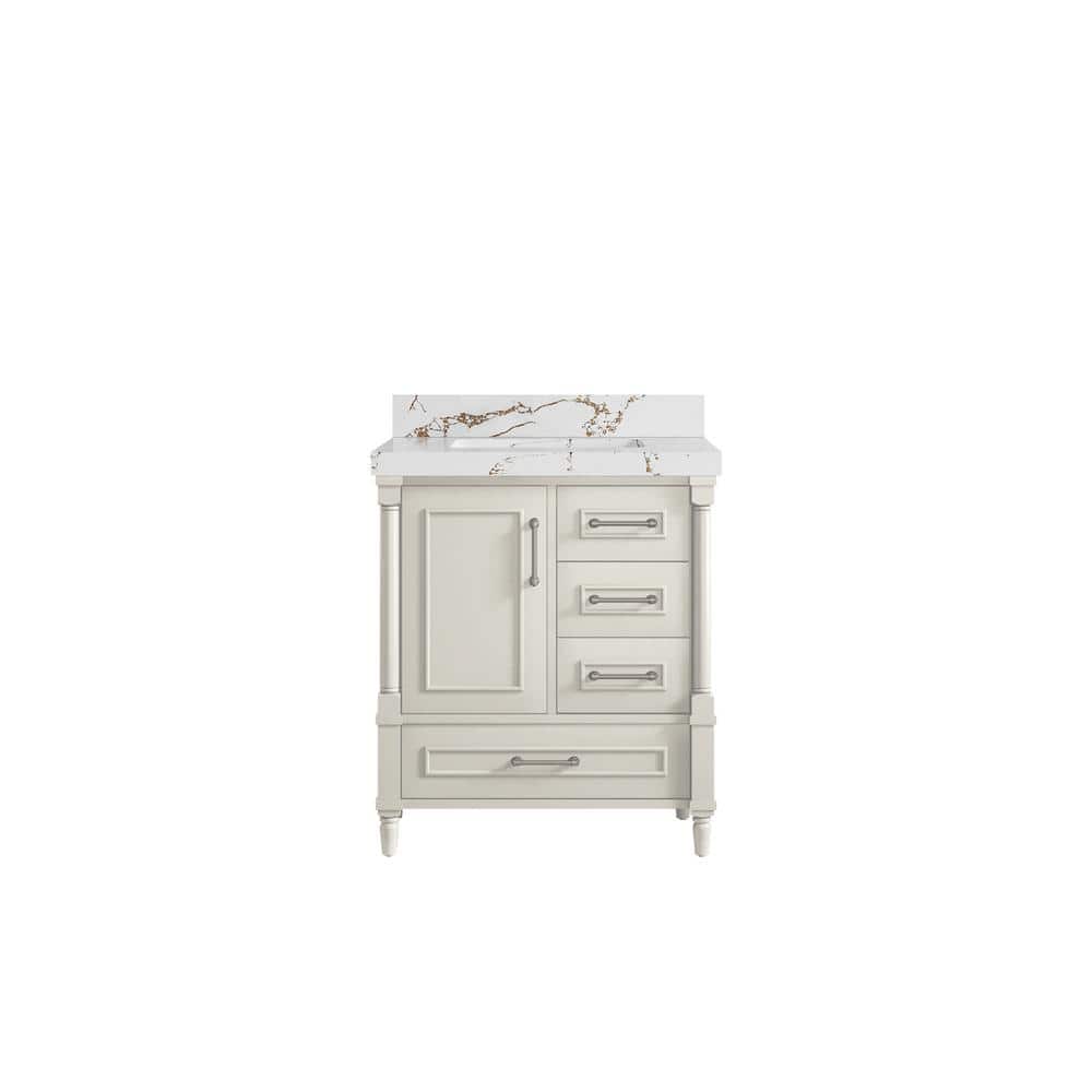 Willow Collections Hudson 30 in. Single Sink Freestanding Alabaster ...