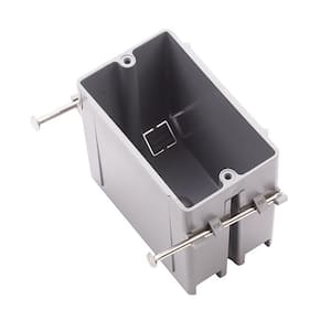 RUN BISON 1-Gang 18 cu. in. PVC New Work Electrical Box (100-Case) MOB ...