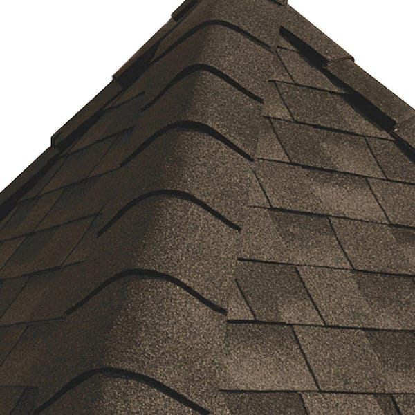 GAF Timbertex Barkwood Double-Layer Hip and Ridge Cap Roofing Shingles ...