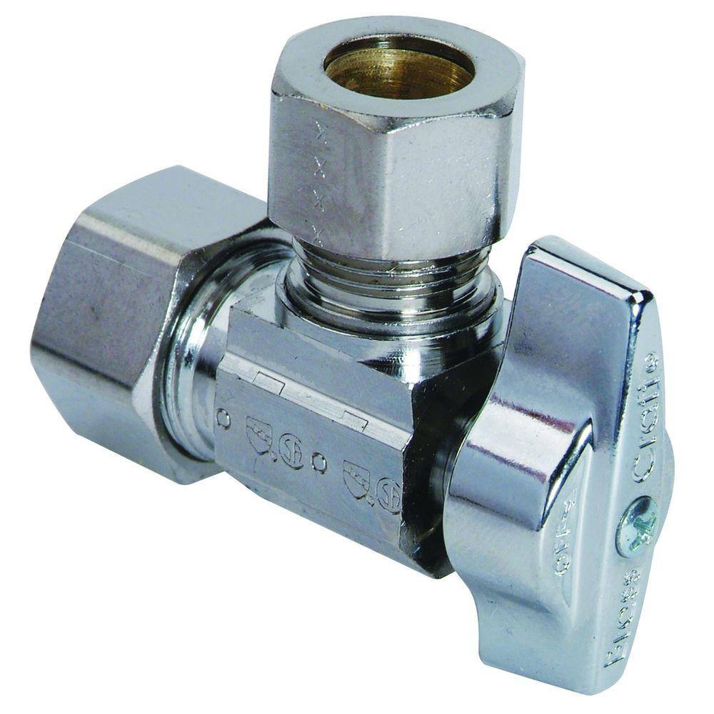 BrassCraft 1/2 in. Nominal Compression Inlet x 1/2 in. Compression ...
