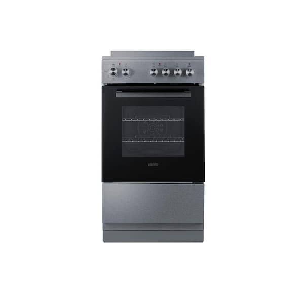 Summit Appliance 20 in. 4 Element Slide-in Electric Range with ...