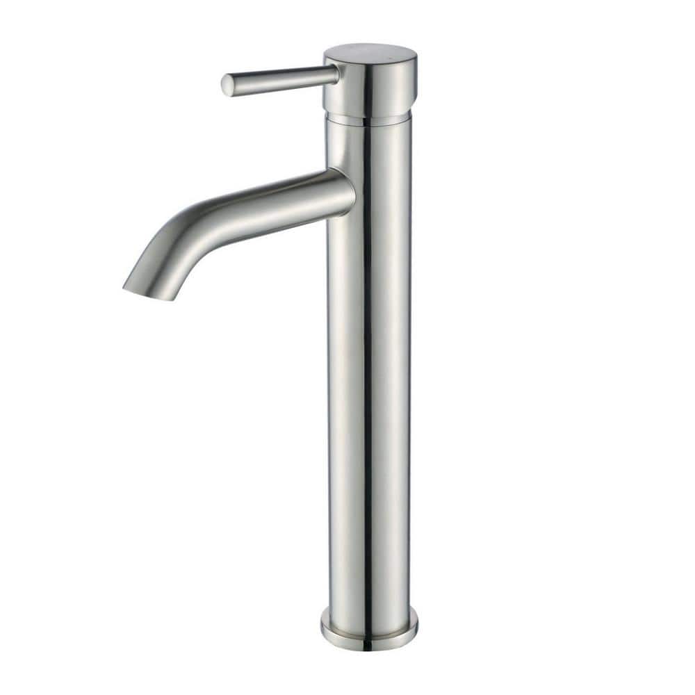 Ultra Faucets Euro Single Hole Single-Handle Tall Vessel Bathroom Sink ...