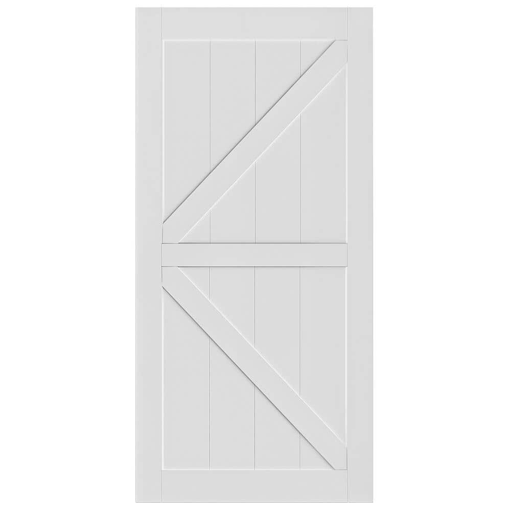 WEGATE 32 in. x 84 in. White Primed K Style Solid Core Wood Interior ...