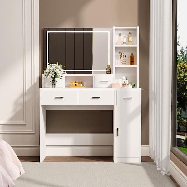 White hollywood dressing table store