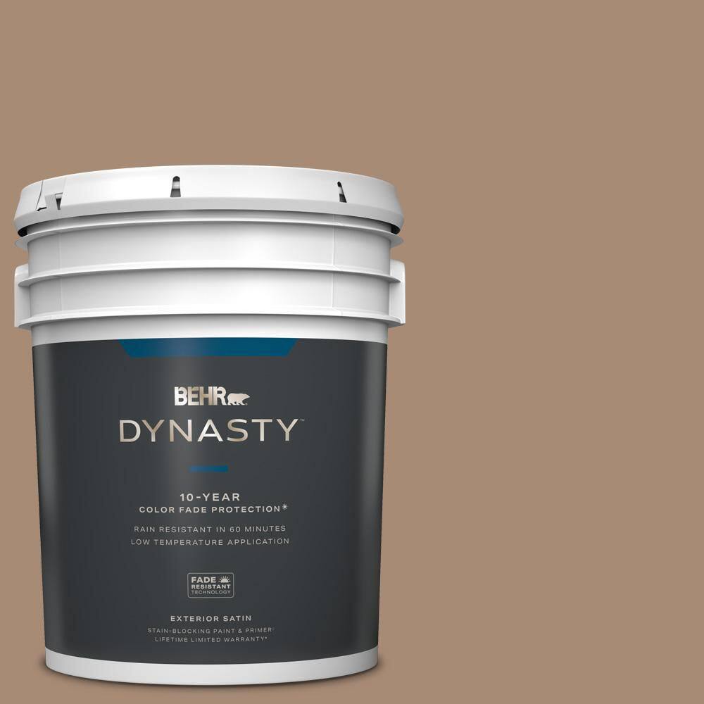 BEHR DYNASTY 5 gal. #N240-5 Rodeo Tan Satin Enamel Exterior Stain ...