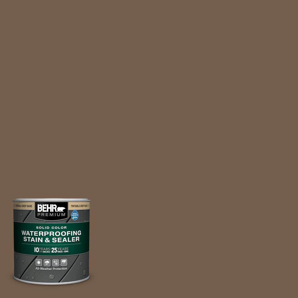 BEHR PREMIUM 8 oz. #MS-46 Chestnut Brown Solid Color Waterproofing ...