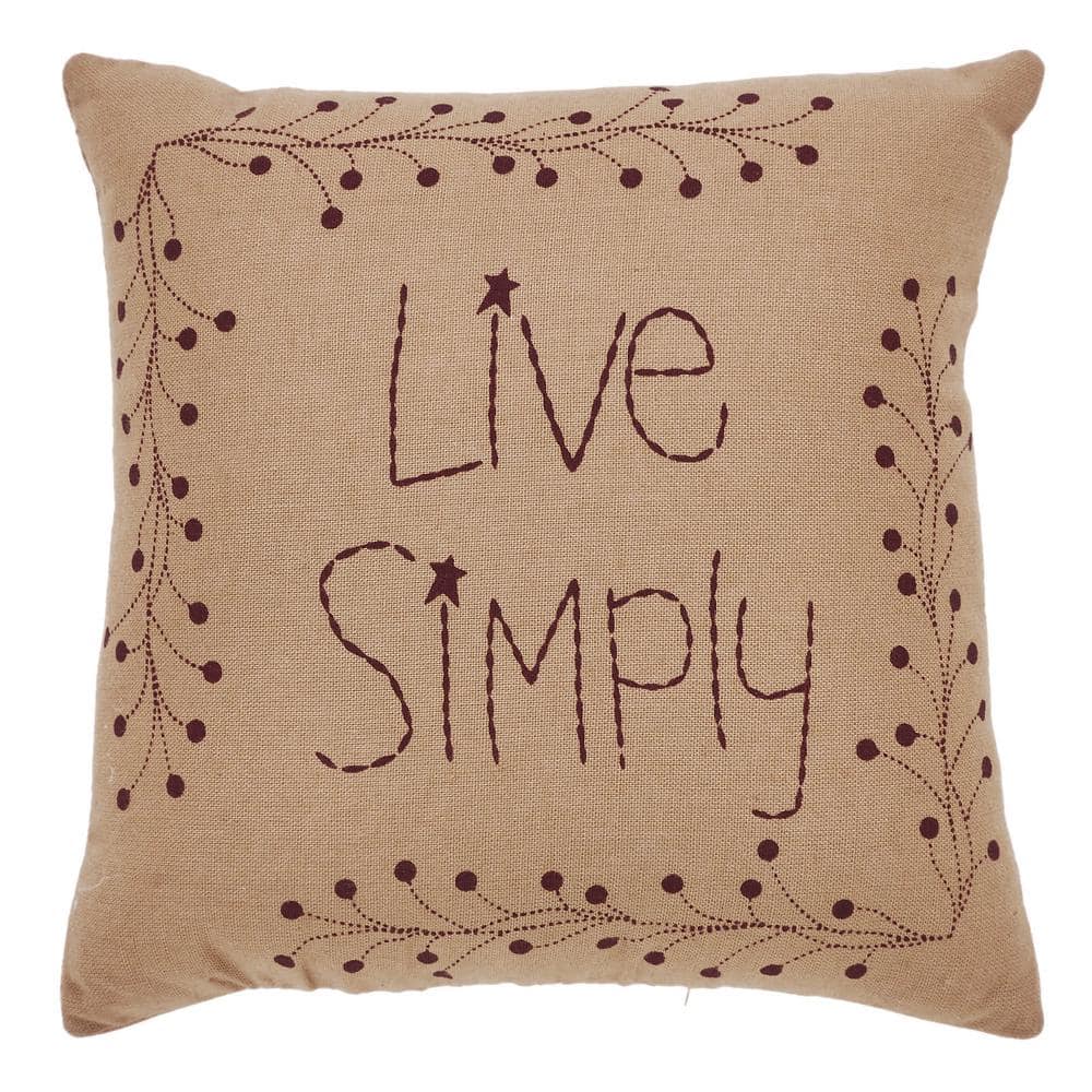 VHC BRANDS Pip Vinestar Natural Burgundy Live Simply 6 in. x 6 in ...