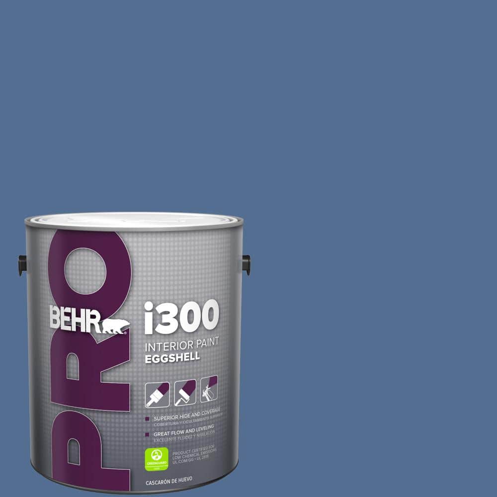 BEHR PRO 1 gal. #M530-6 Charter Blue Eggshell Interior Paint PR33301 ...